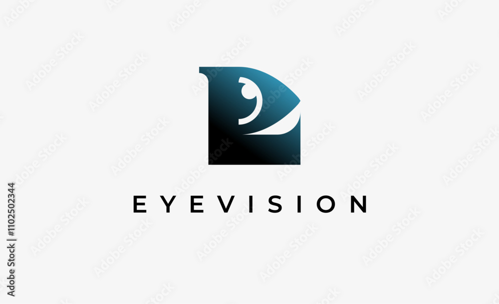 Logo Letter L and Eye Vision. Digital, visual with modern and ...