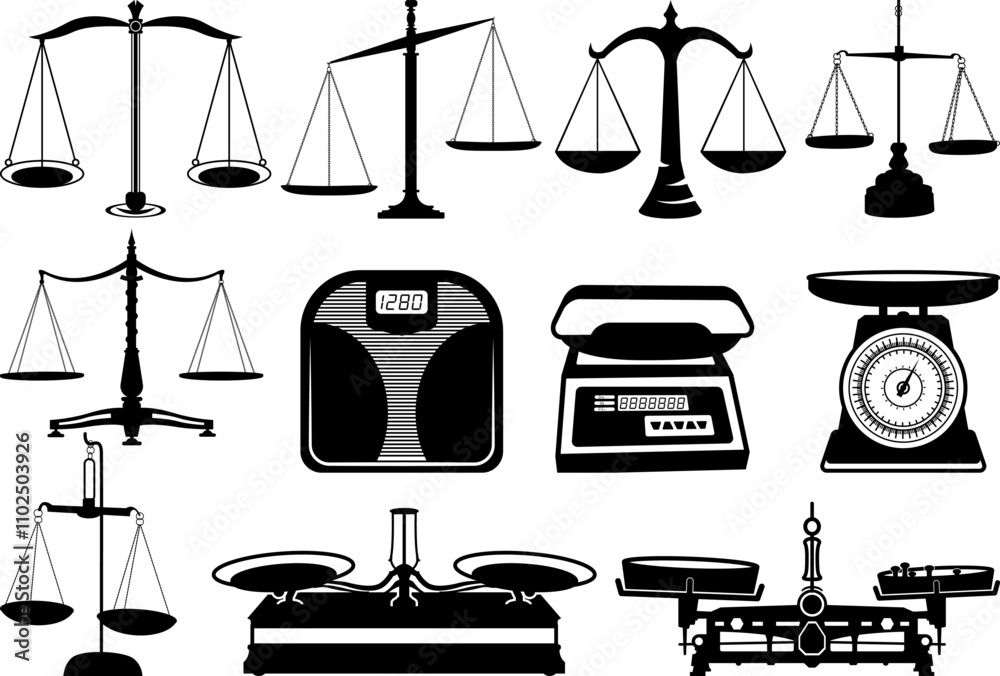 Vetor de Scale Clipart, Scales SVG, Scale Silhouette, Kitchen Scale ...