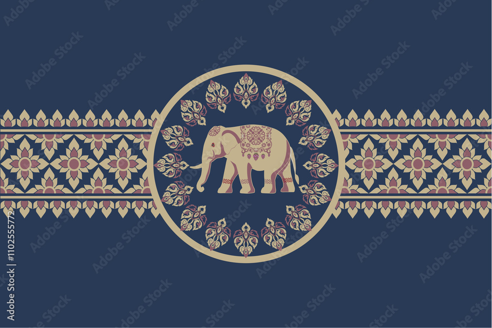 elephants pattern, Beautiful Thailand,thai pattern,seamless,Traditional ...