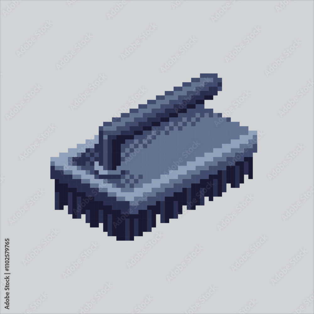 Pixel art illustration Clothes Brush. Pixelated Washing Brush. Clothes ...