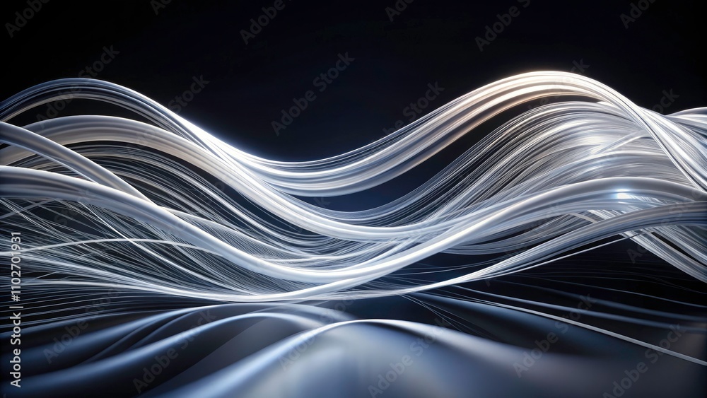 Abstract Morphing White Lines on Black Surface in Seamless Loop - High ...