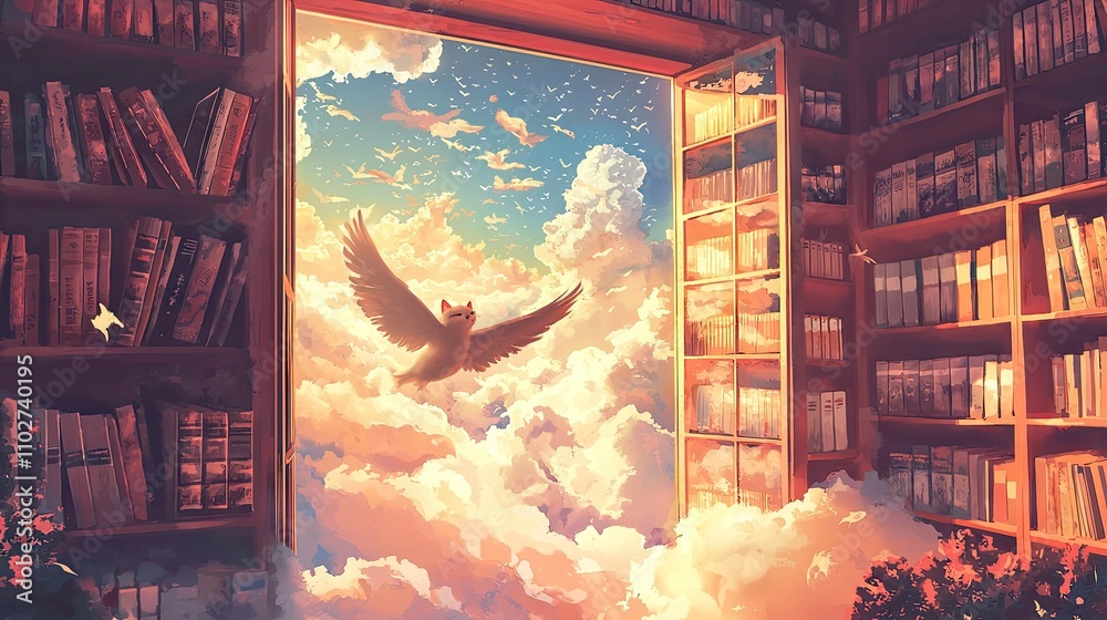 Flying Cat Bookstore starts to shake as it lifts off the ground ...