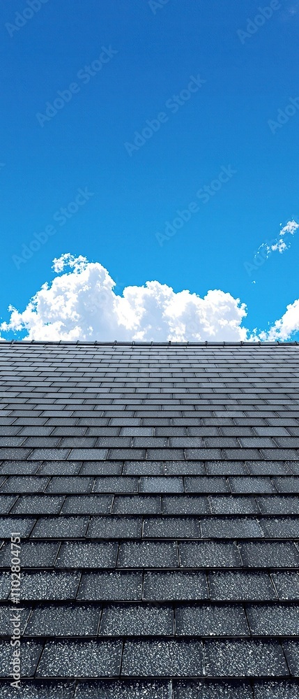 Asphalt shingle roof with ridge cap and dormer, dormer, roof ridge ...