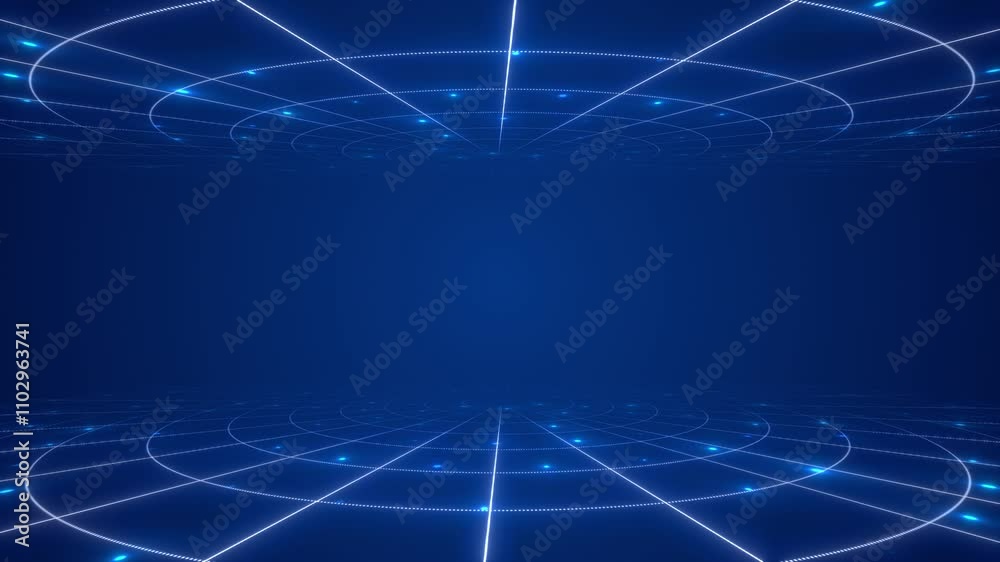 High tech hologram circle background plexus network Automation Software ...