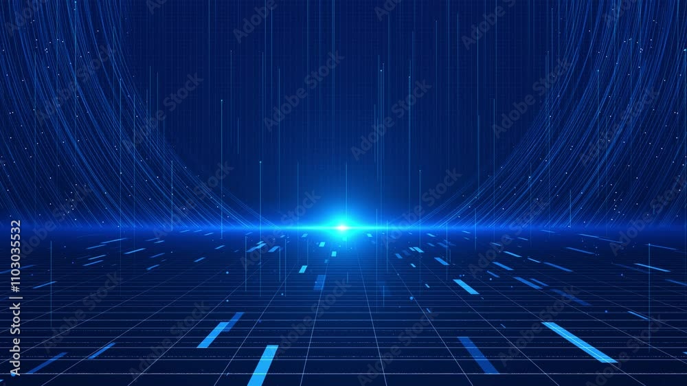 Futuristic digital motion abstract matrix cyber environment big data ...