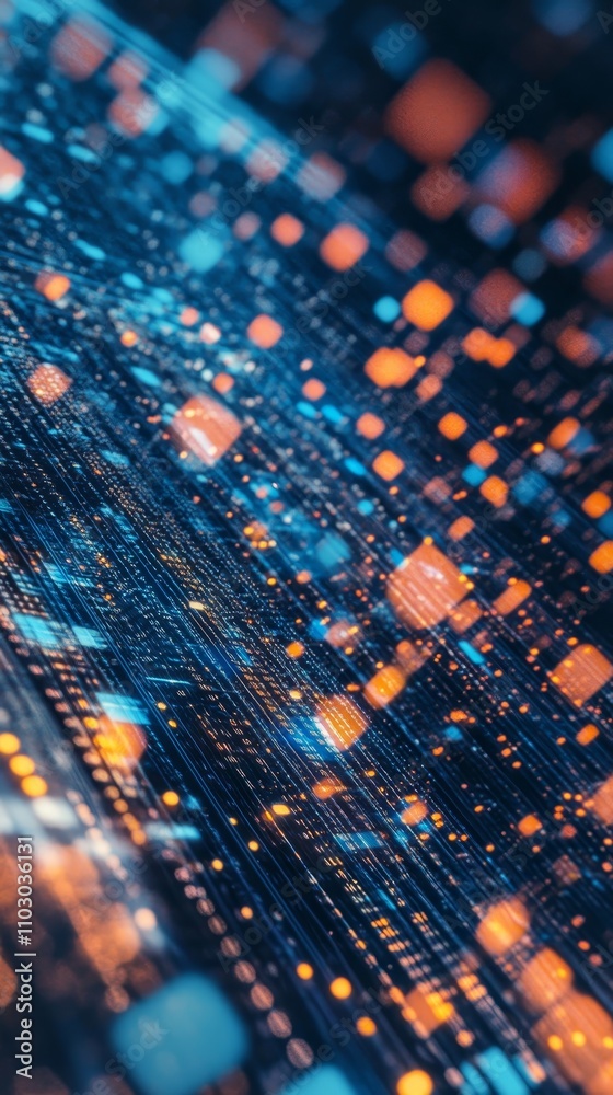 Digital pixel patterns in it services background for enhanced ...