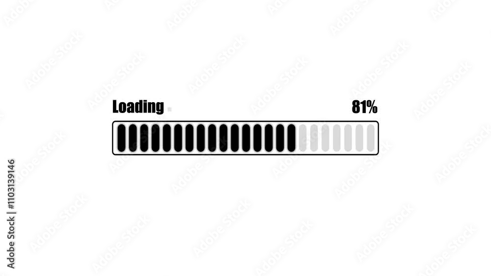 Cyberpunk loading bar animation 4k motion video, Futuristic uploading ...