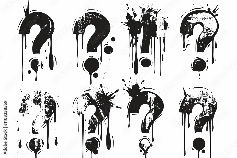 Question mark icon, quiz symbol, interrogation sign, simple rebus ...