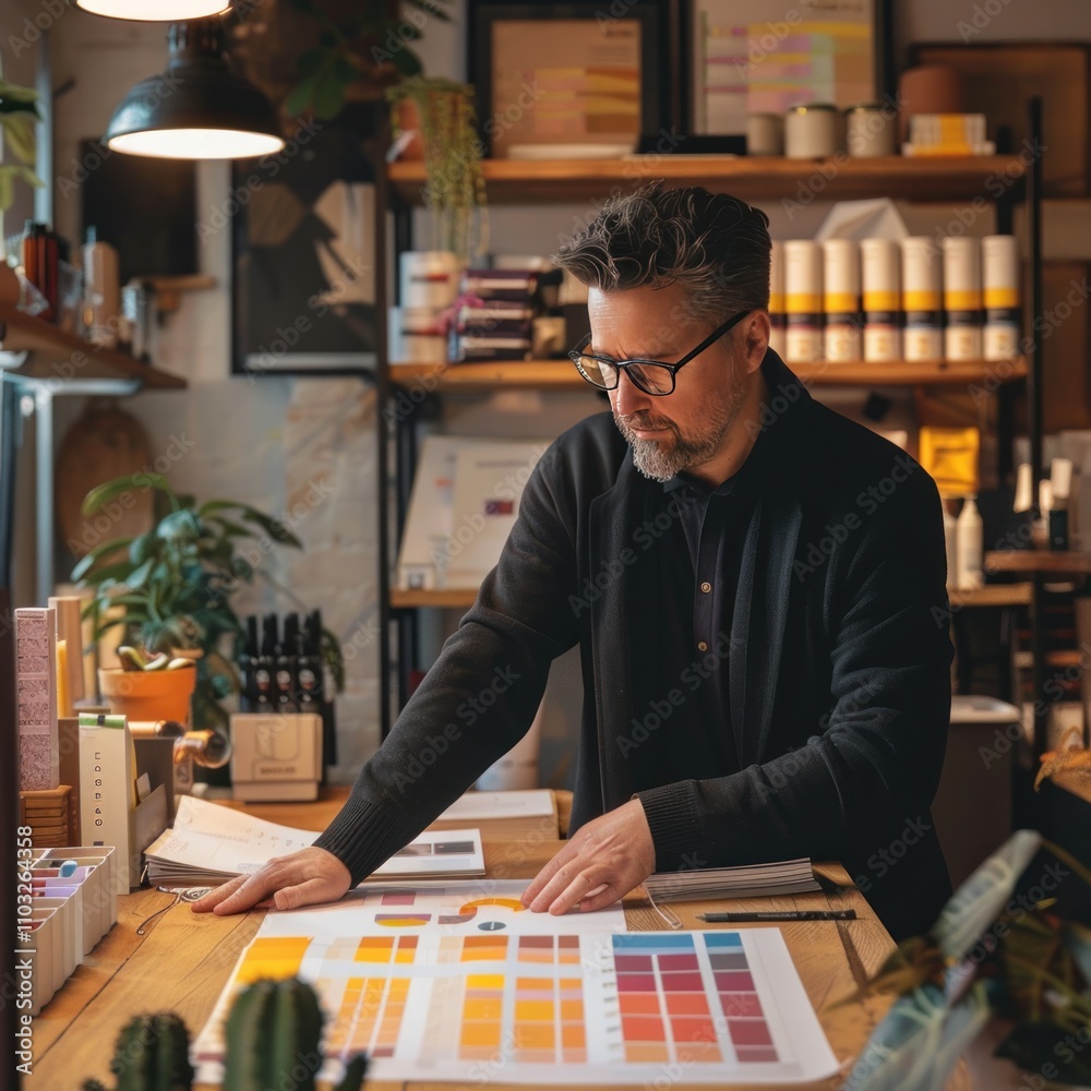 Retail manager reviewing a horizontal bar chart of best-selling ...