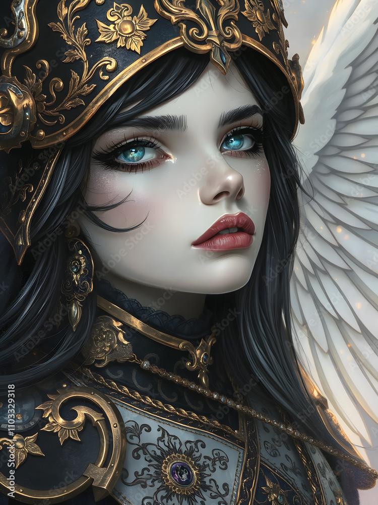 Ethereal Warrior Queen A Mystical Fantasy Portrait of Elegance and ...