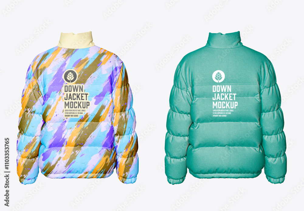 Down Jacket Mockup Stock Template | Adobe Stock