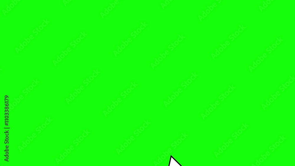 Pointer arrow cursor clicking with mouse click symbol on green screen chroma key. Stock Video ...