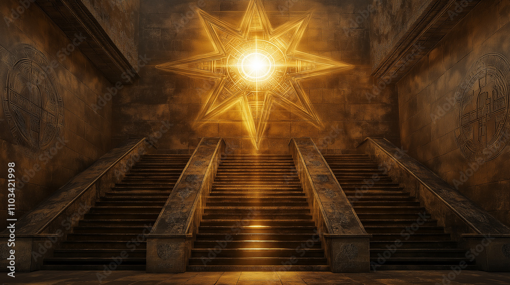 A symbolic representation of the three degrees of Freemasonry ...