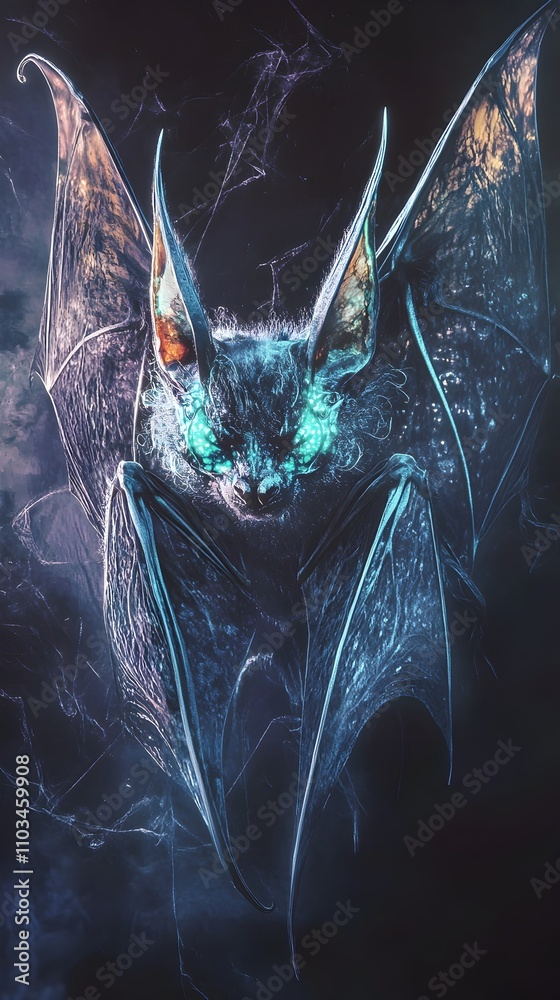 Photo & Art Print Ethereal Vampire Bat Surreal Bioluminescent Creature ...