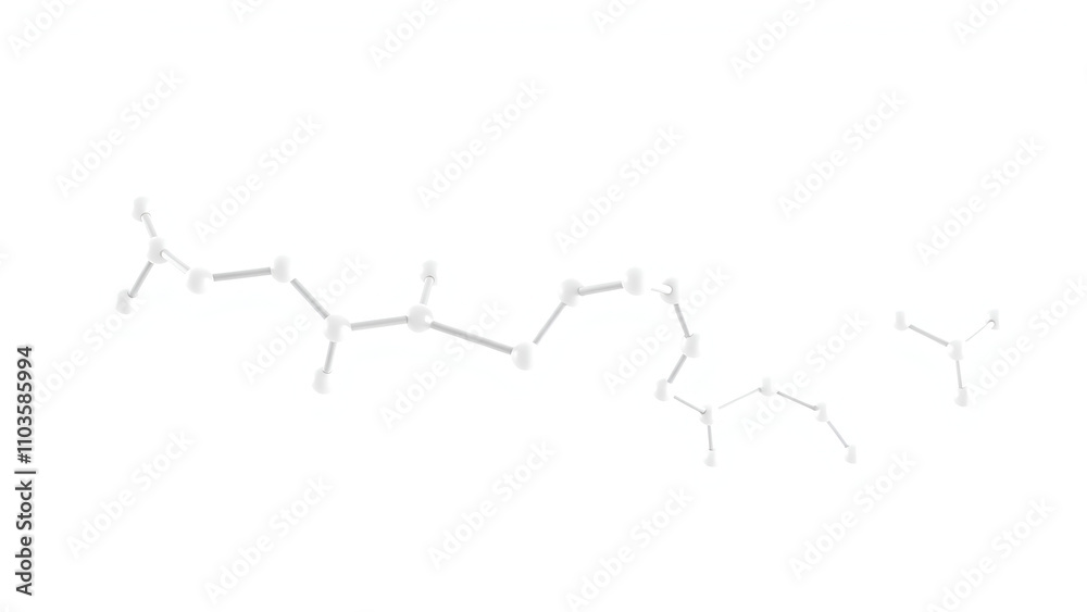 3D image of Met-enkephalin skeletal formula - molecular chemical ...