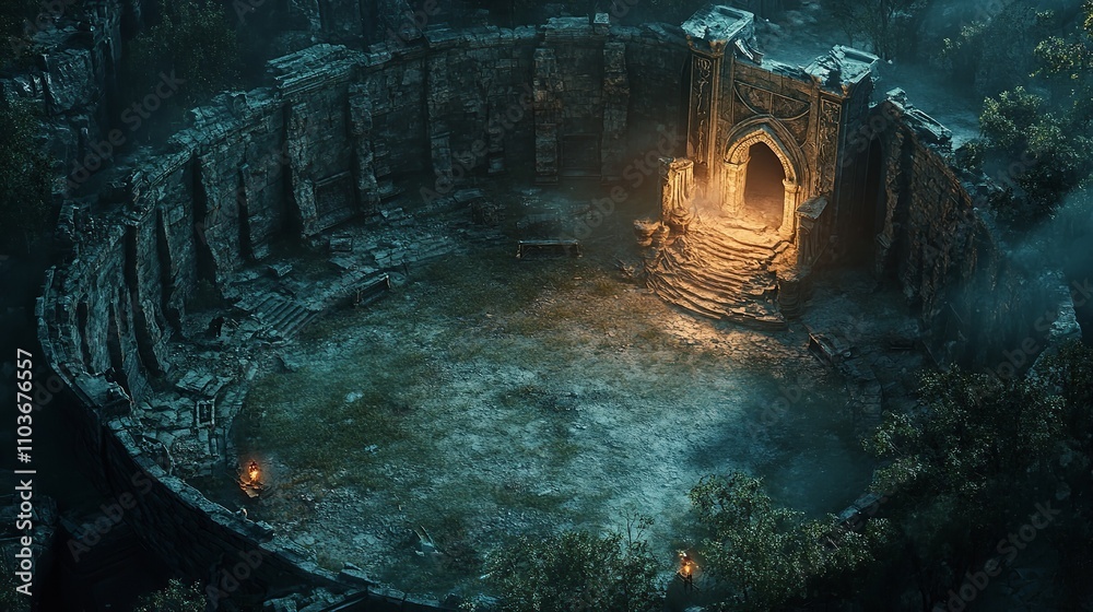 Photo & Art Print DnD Battlemap Gladiator Battlemap Arena - Medieval ...