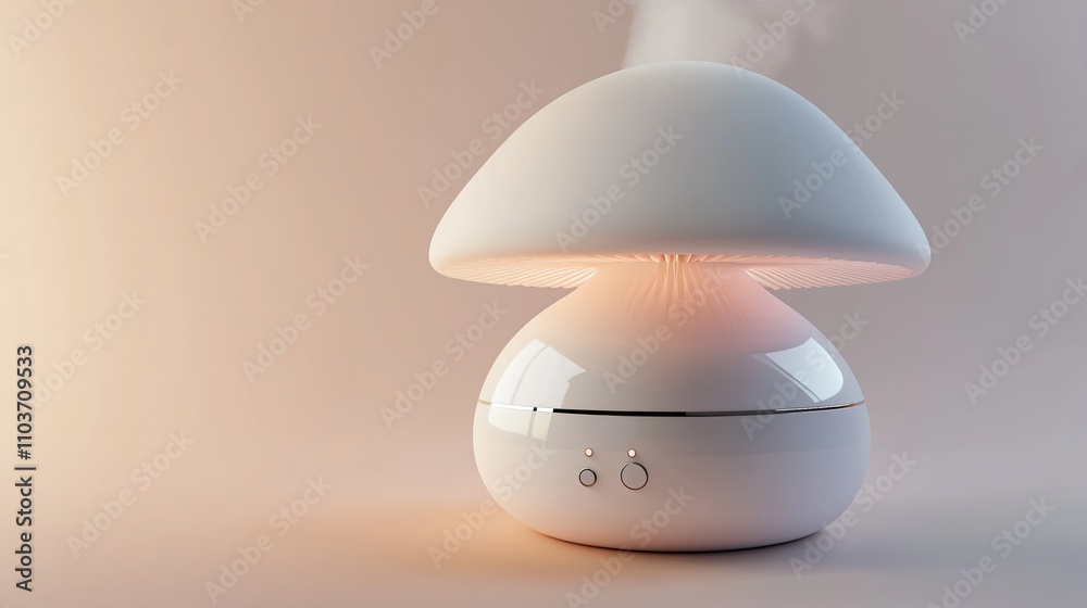 Innovative mushroom-shaped humidifier, sleek industrial design ...
