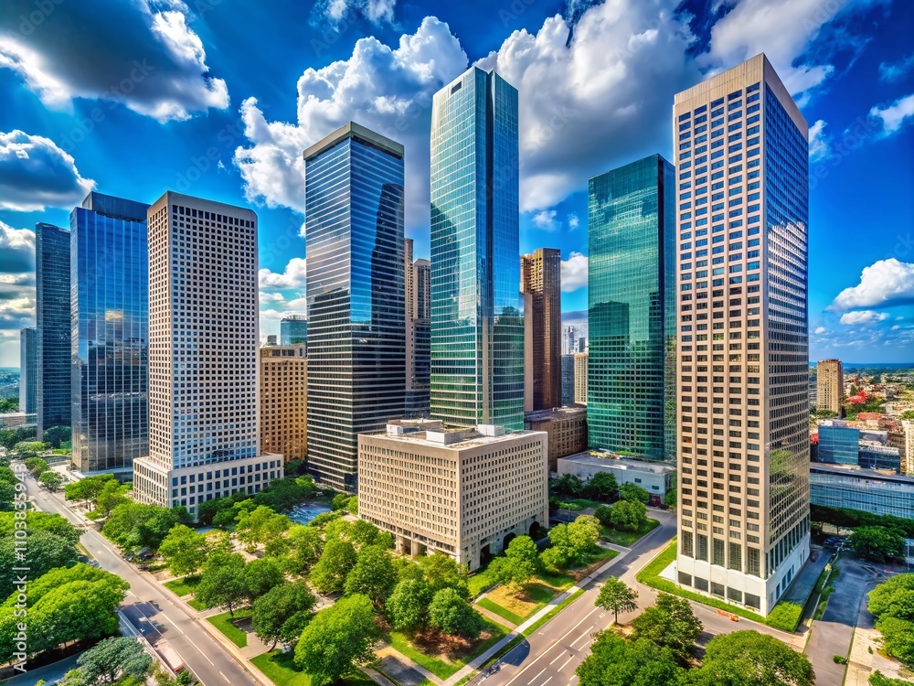 Stunning Candid Photography of Wells Fargo Plaza Skyscraper Against ...