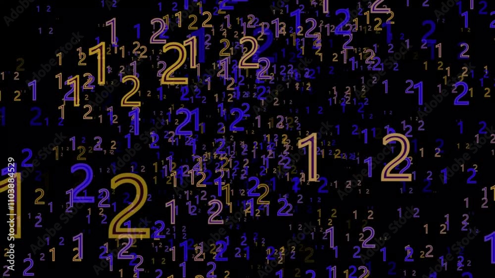 Number digital particle color CG background wallpaper. Mathematical ...