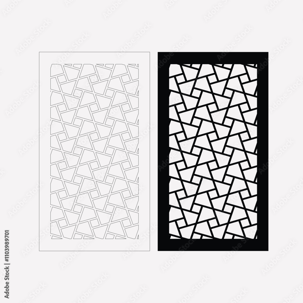 ready to cut art laser cut door and hall wall simple CNC decorative ...