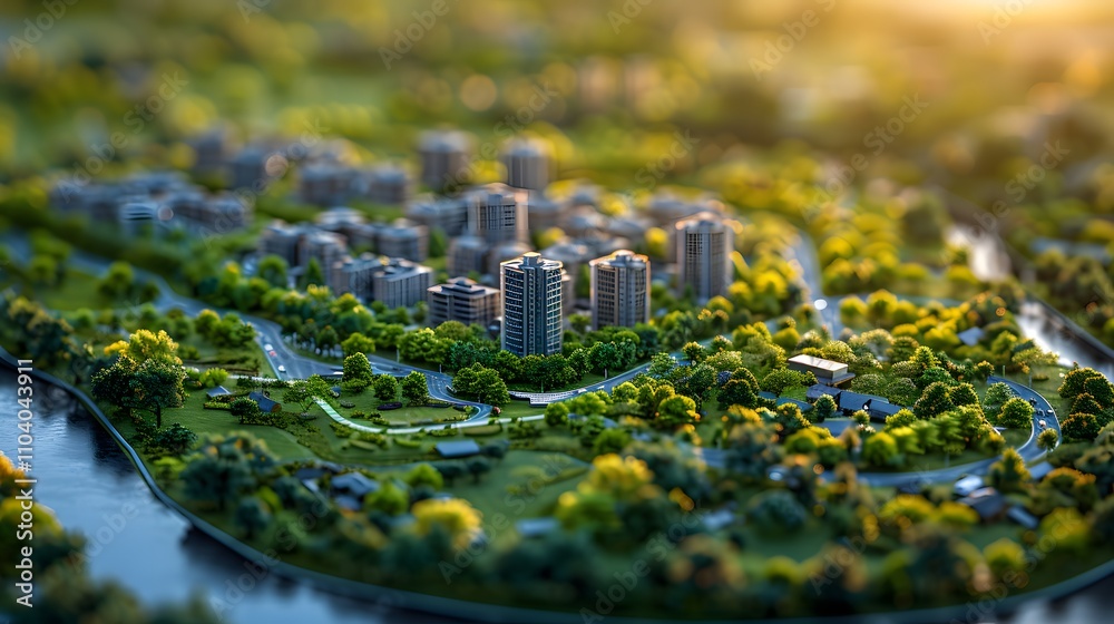 Blueprint of a sprawling urban complex. AI generate illustration Stock ...