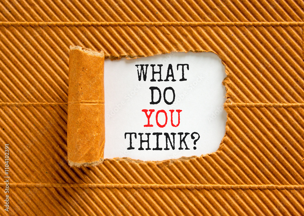 What do you think symbol. Concept words What do you think on beautiful ...