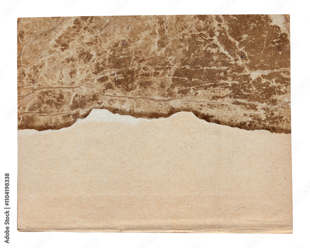 Poster Vintage background of old ancient torn paper texture isolated ...