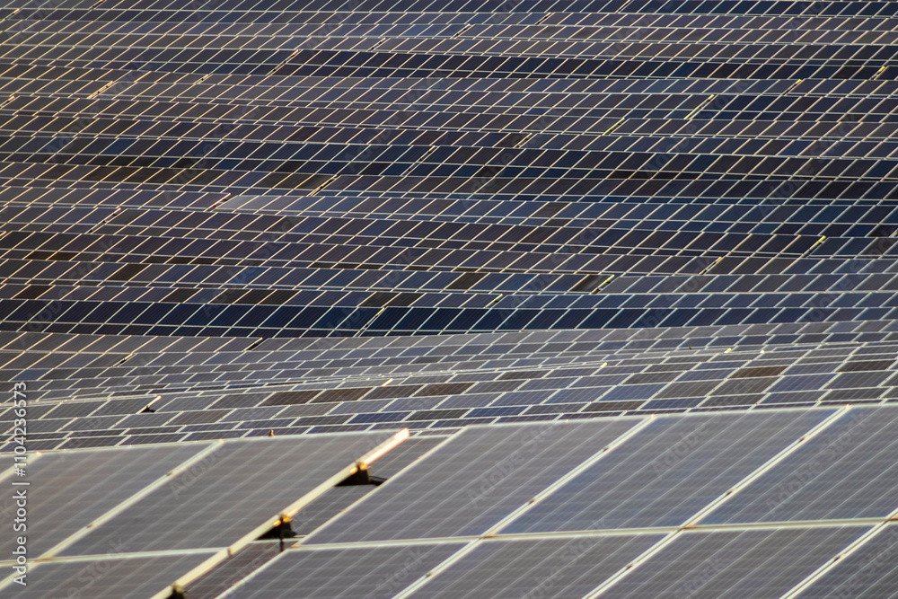 Solar farm in Brazil. Solar power for green energy. Sustainable ...