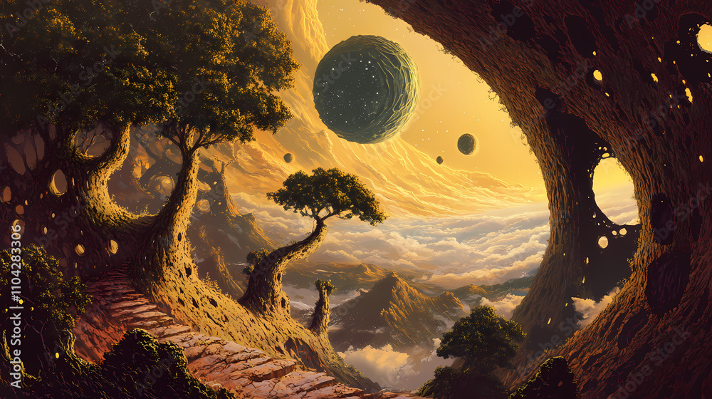 Photo & Art Print Gutsy pioneer challenging conventions in a surreal ...