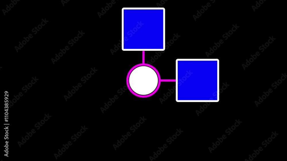 Infographic diagram .Animated flowchart icon. Work process animation ...