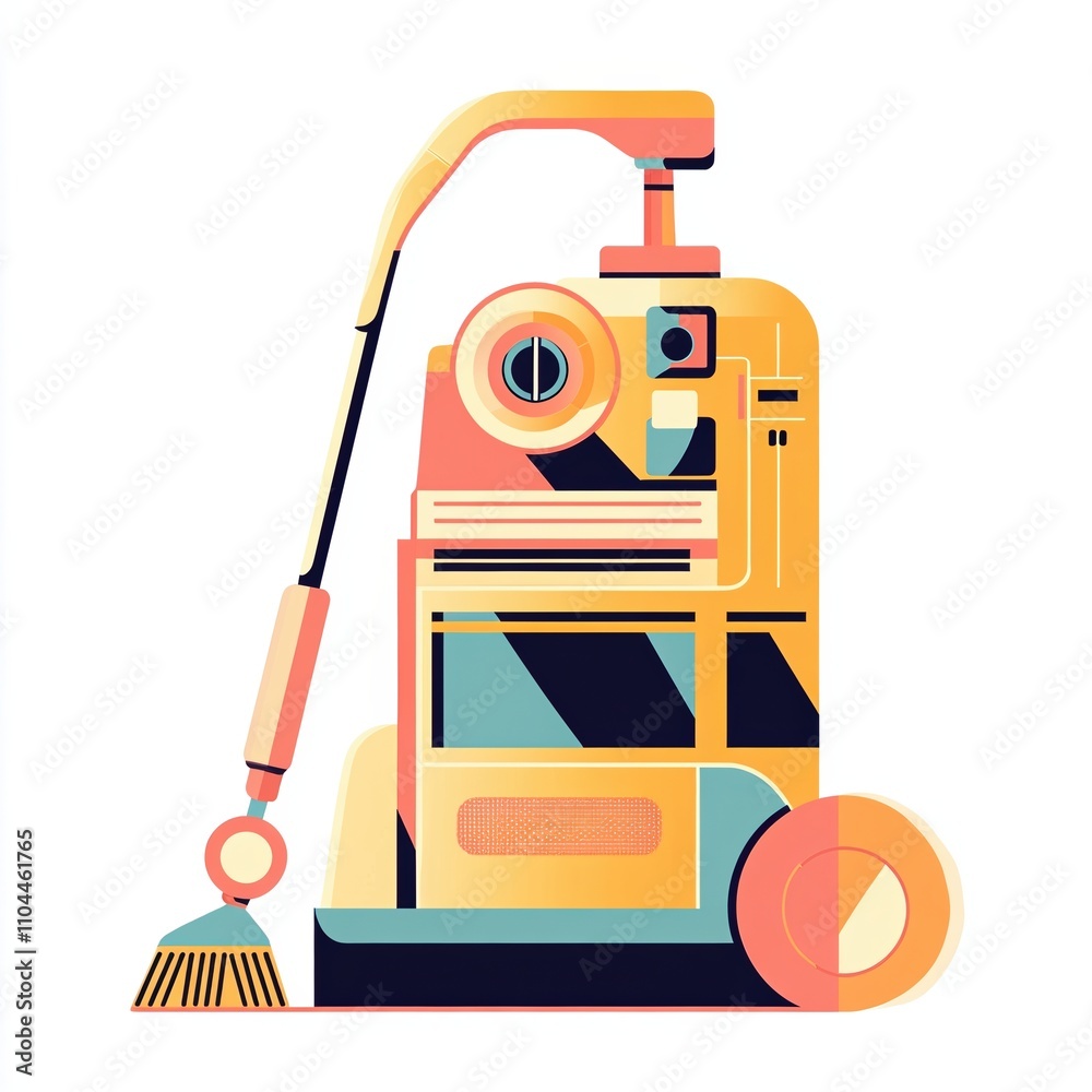 Futuristic minimalistic cleaning device designed for efficient home ...