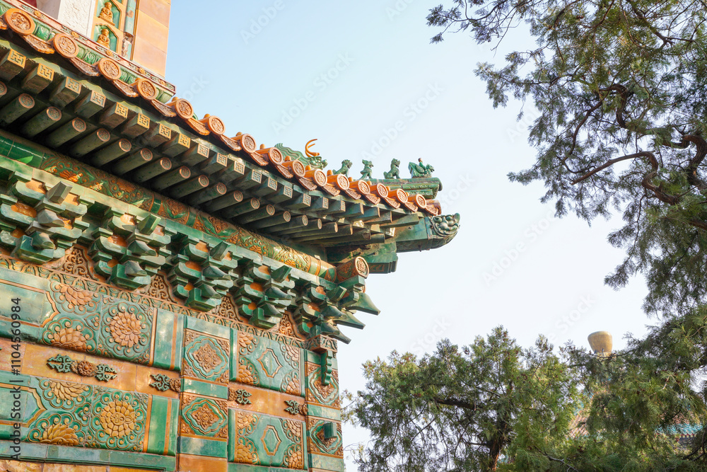 Wisdom-Sea Temple overhanging eaves, the highest beamless Buddha Temple ...
