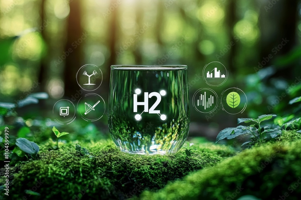 Hydrogen Innovation Eco-Friendly Technology Glass Green Energy ...