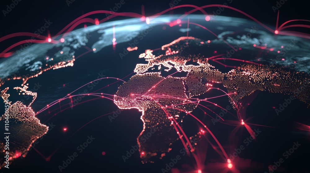 Real-time iot connectivity visualized across the globe in a dynamic ...