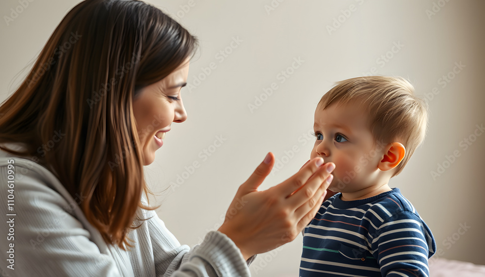 Mom disciplining her child isolated with white highlights, png Stock ...