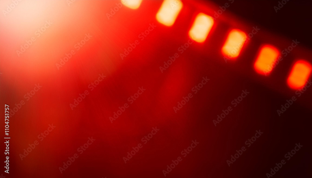 Colorful red blank film strip light leak overlay. Retro lens flare ...