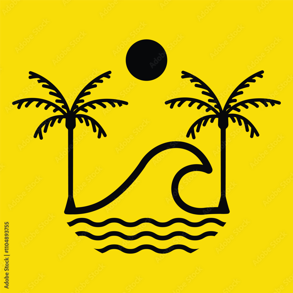 Vintage surf design template for surf club, surf shop, surf merch, t ...