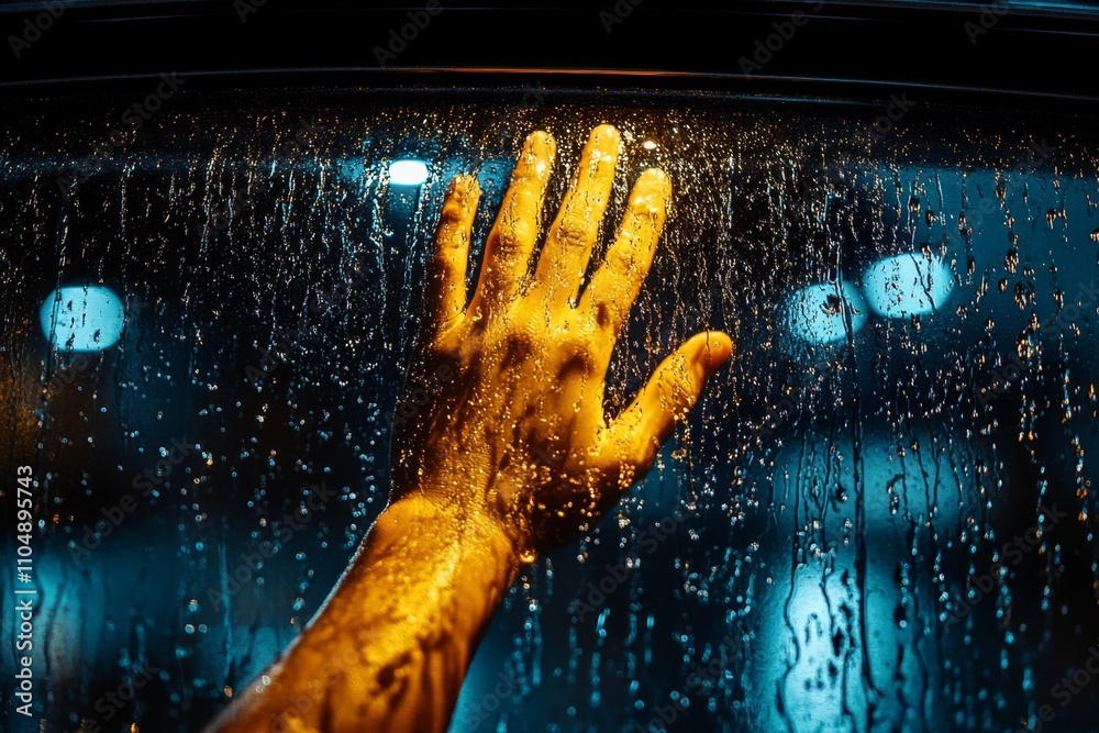 A heartfelt photo of a person waving goodbye to a loved one through a ...