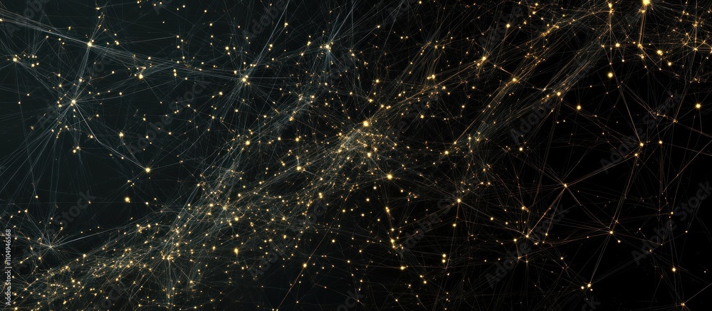 Glowing digital web of lines and nodes, visualizing global internet connectivity Stock ...