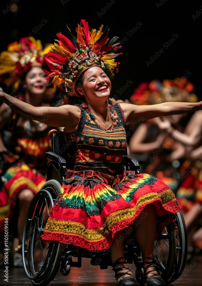Vibrant Cultural Dance Performance Featuring Disabled Dancer in ...