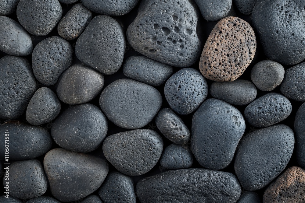 Smooth, dark grey river rocks close-up. Perfect for backgrounds ...