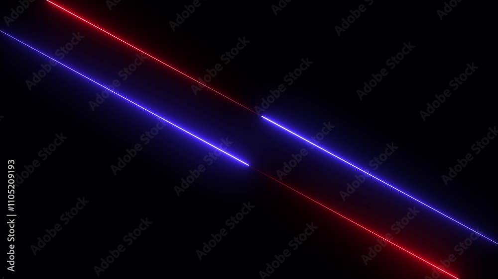 Abstract neon lights animated on a dark background Seamless loop ...