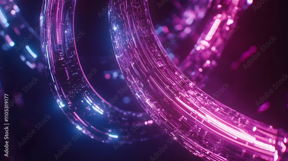 Fiber optic cables embedded with advanced optics, forming the heart of ...