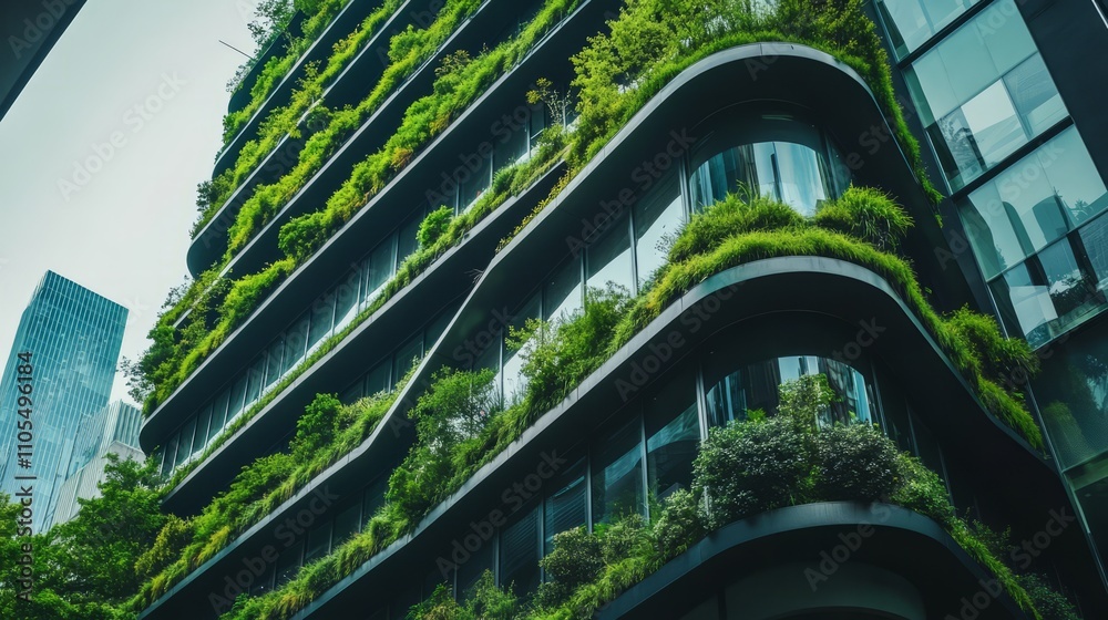 Green, sustainable and environmental office space with daily employee ...