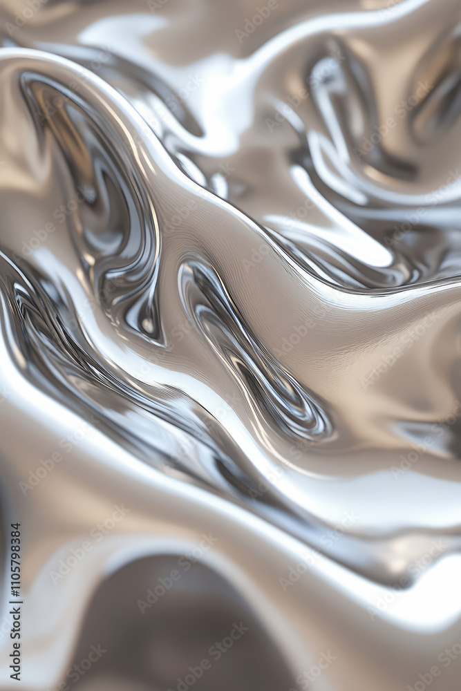 Liquid metal texture 3d render illustration illustration style ...