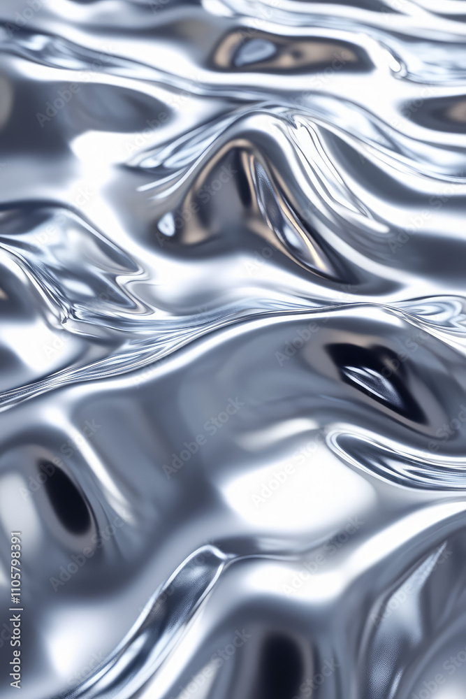 Liquid metal texture 3d render illustration illustration style ...
