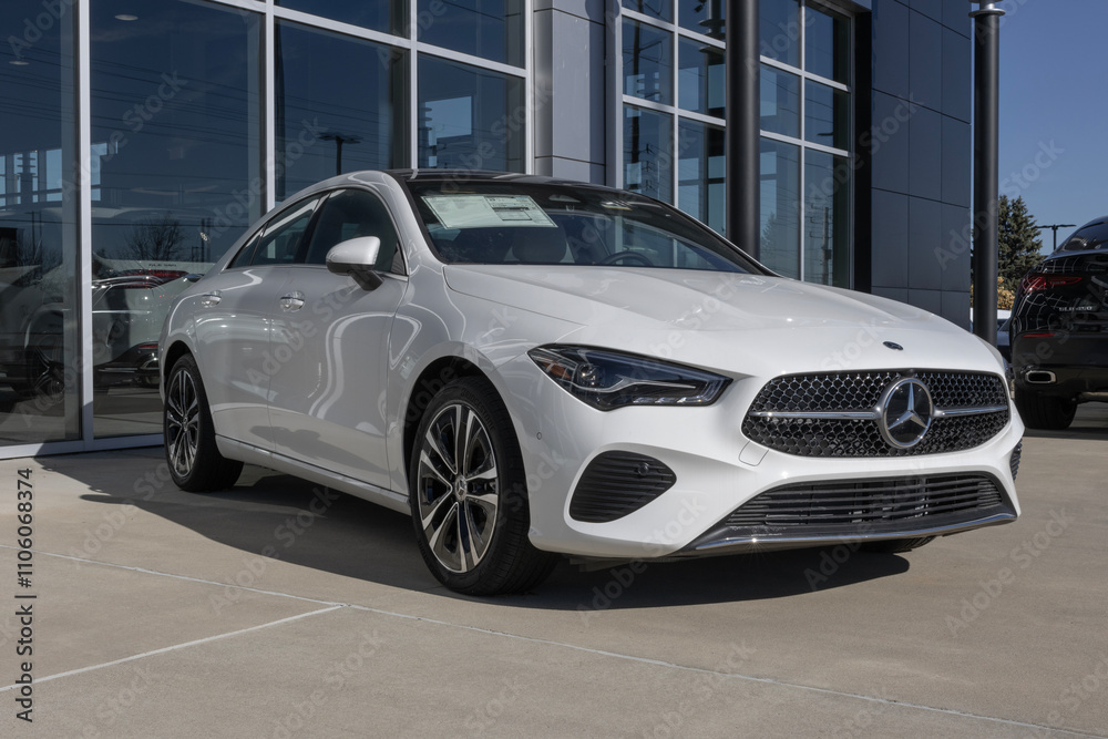 Mercedes-Benz CLA 250 4MATIC Coupe display. Mercedes offers the CLA250 ...