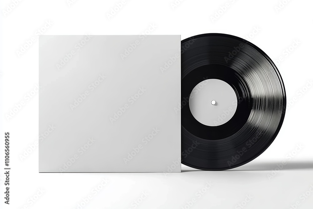 Vinyl Record Album Cover Blank White 12 inch LP Cardboard Black Vinyl ...