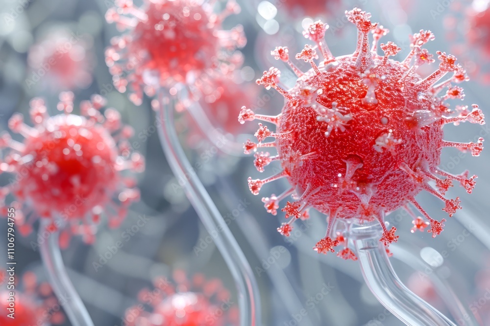 Rabies Virus: A high-resolution, 3D-rendered image of the bullet-shaped ...