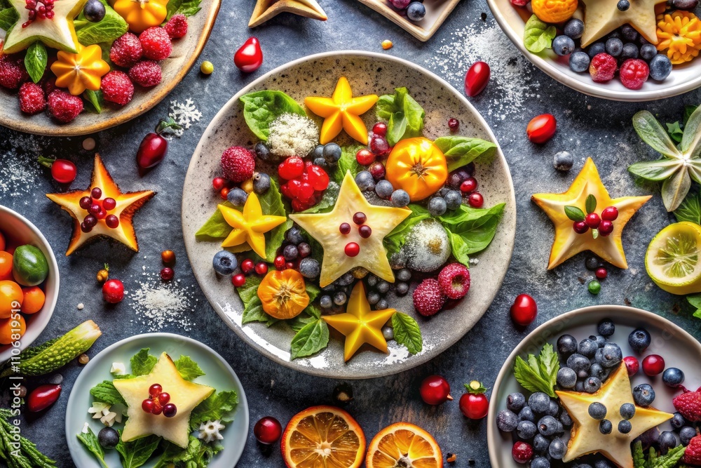 Star-Themed Food Photography: Creative Culinary Art with Star Patterns ...